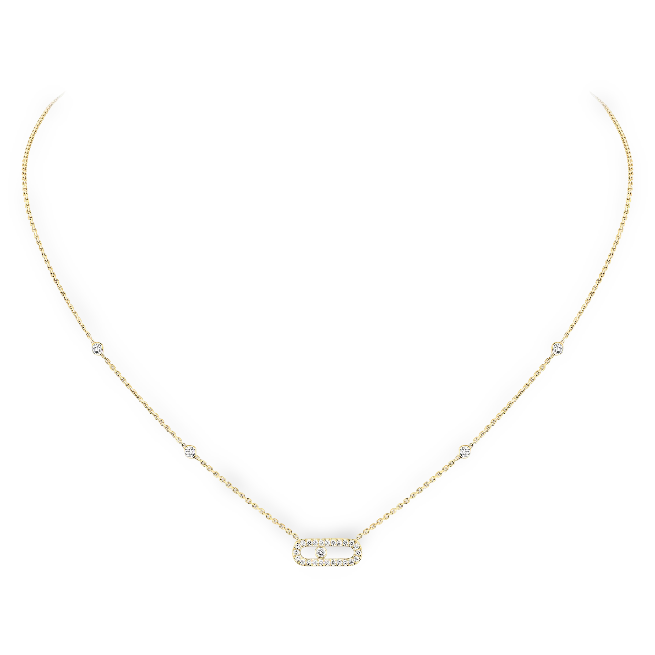 Solo Motion Pavé Necklace – mon cherie cherie